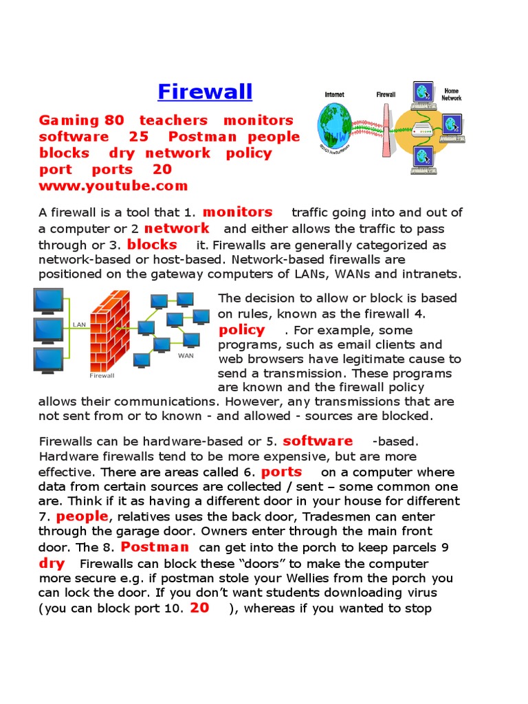 Firewall Answers | PDF | Firewall (Computing) | Computer Network