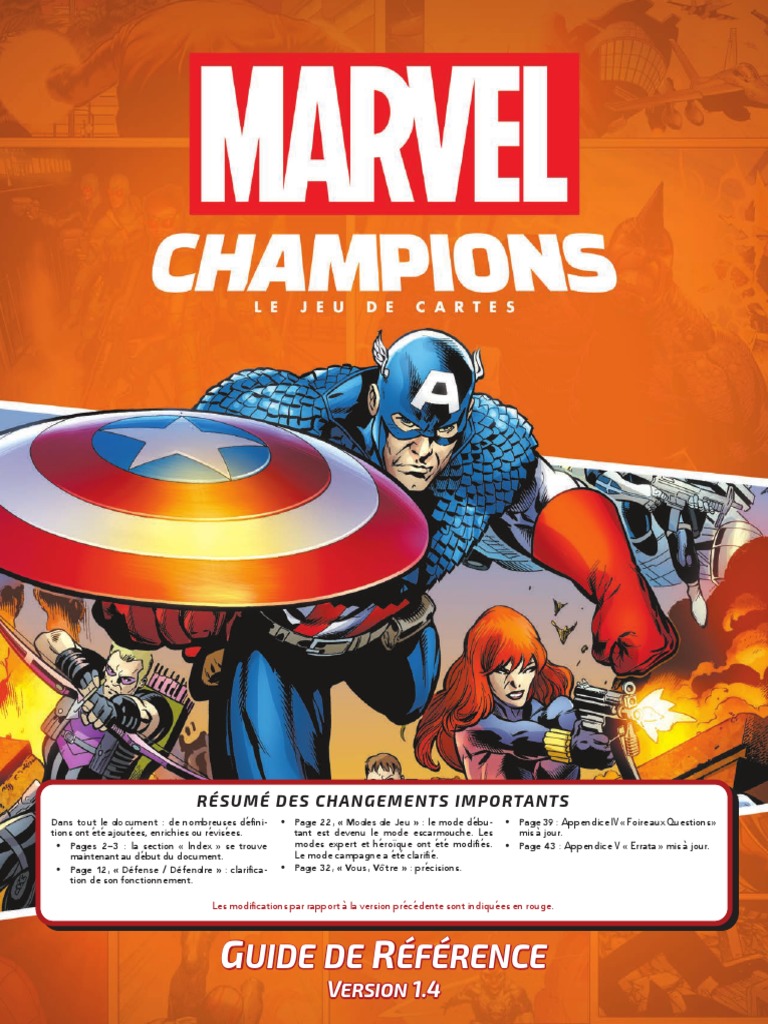 Marvel Champions Guide de Référence V 1.4 | PDF | Jeux de table