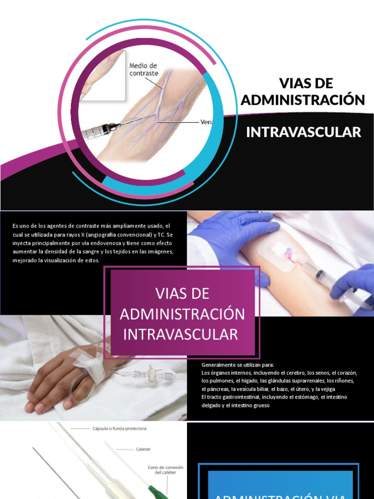 Vias de Administración Intravenosa | PDF | Terapia intravenosa | Tracto ...
