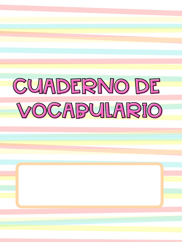 Mi Vocabulario Cuaderno | PDF