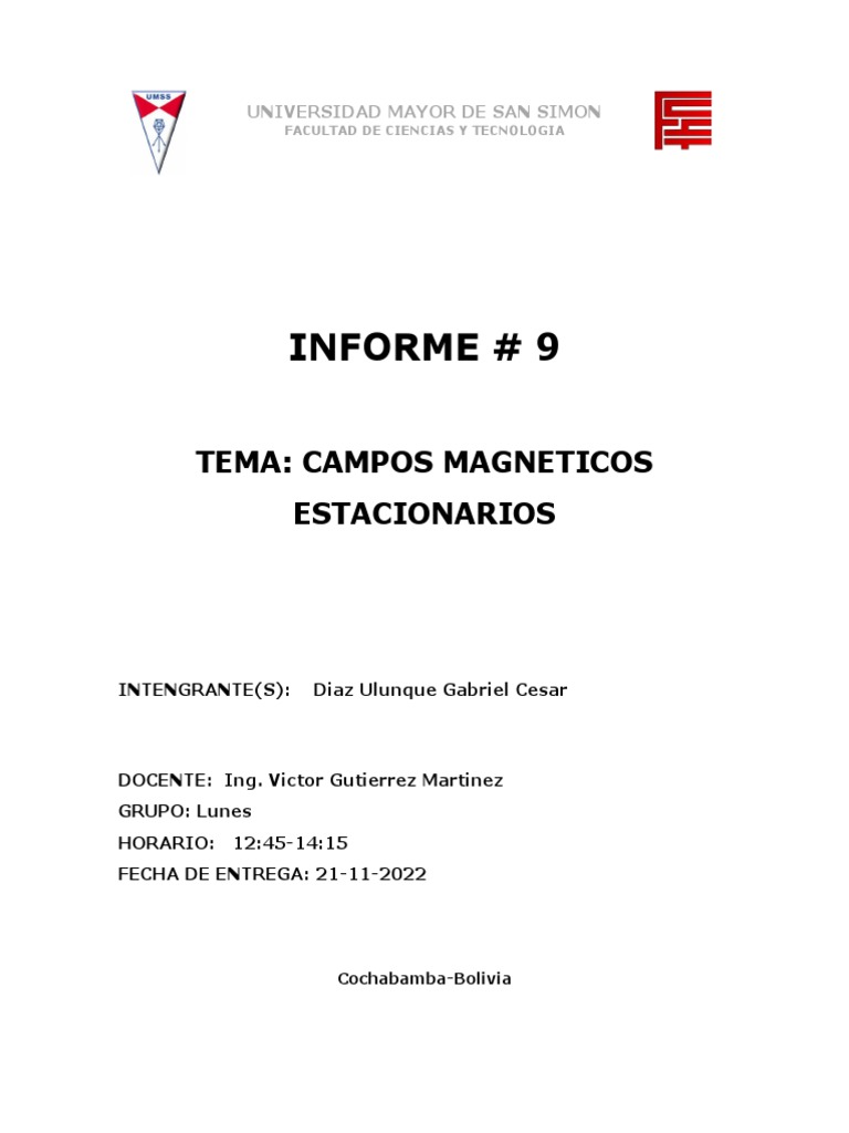 Practica#9 | PDF | Campo magnético | Inductor