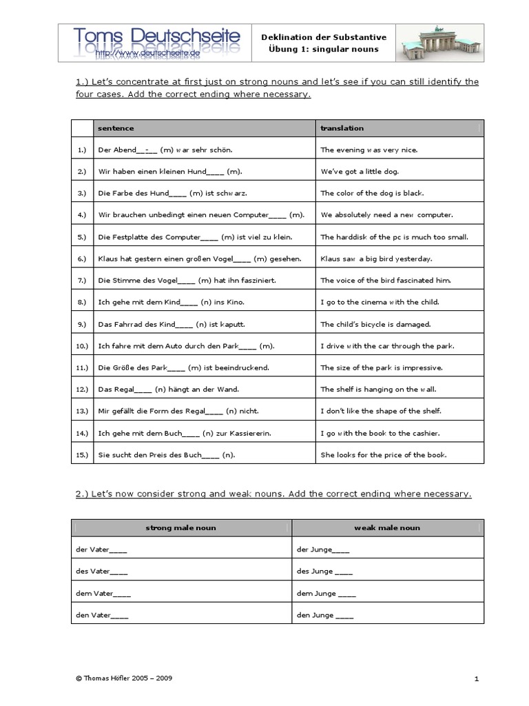 Deklination Des Substantivs Erbhof – SZJNU