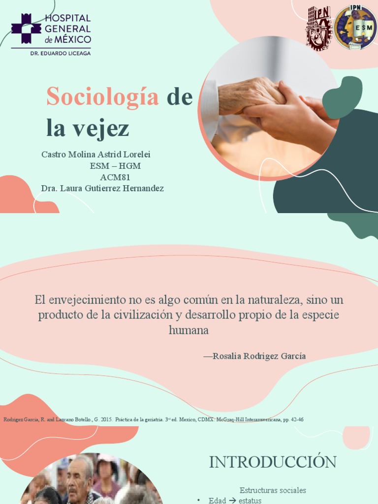 Sociologia de La Veje | PDF | Vejez | Geriatría