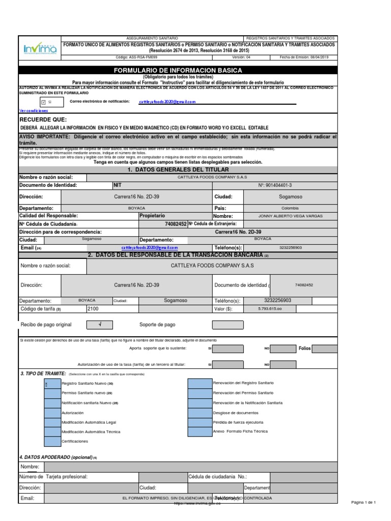 Información Basica | PDF