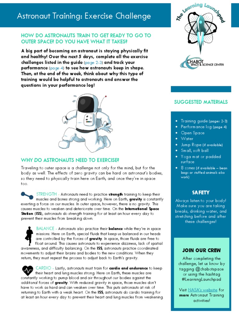 Astronaut Training Exercise Challenge | PDF | Astronauts ...
