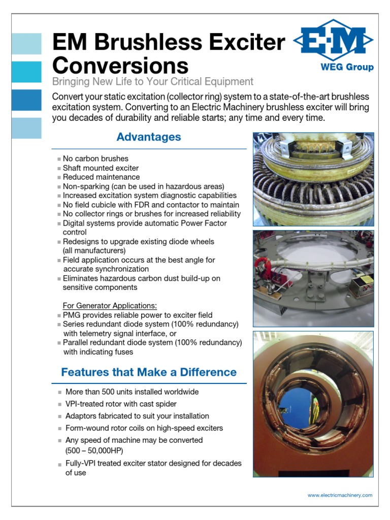Brushless Exciter Conversion Benefits | PDF | Electricity ...