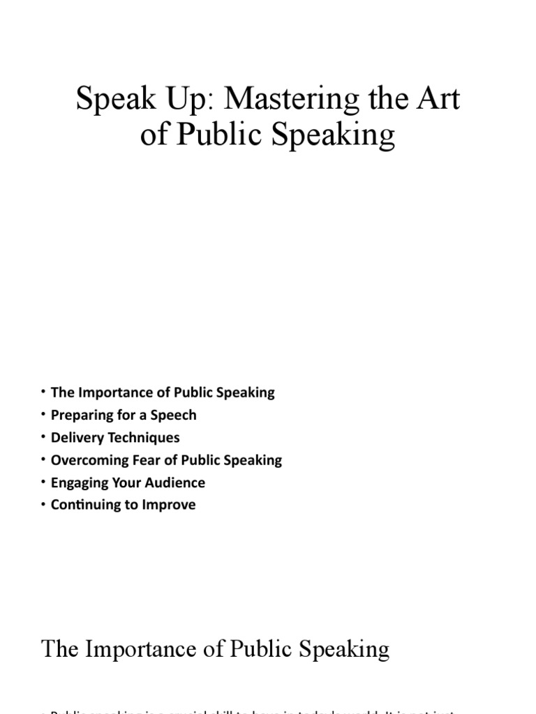Speak Up | PDF