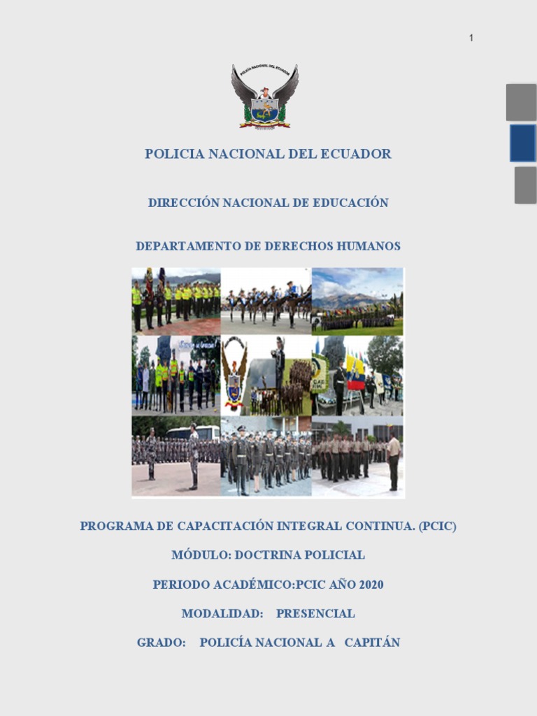 Modulo Doctrina Pcic 2020 Version 2 | PDF | Policía | Ecuador
