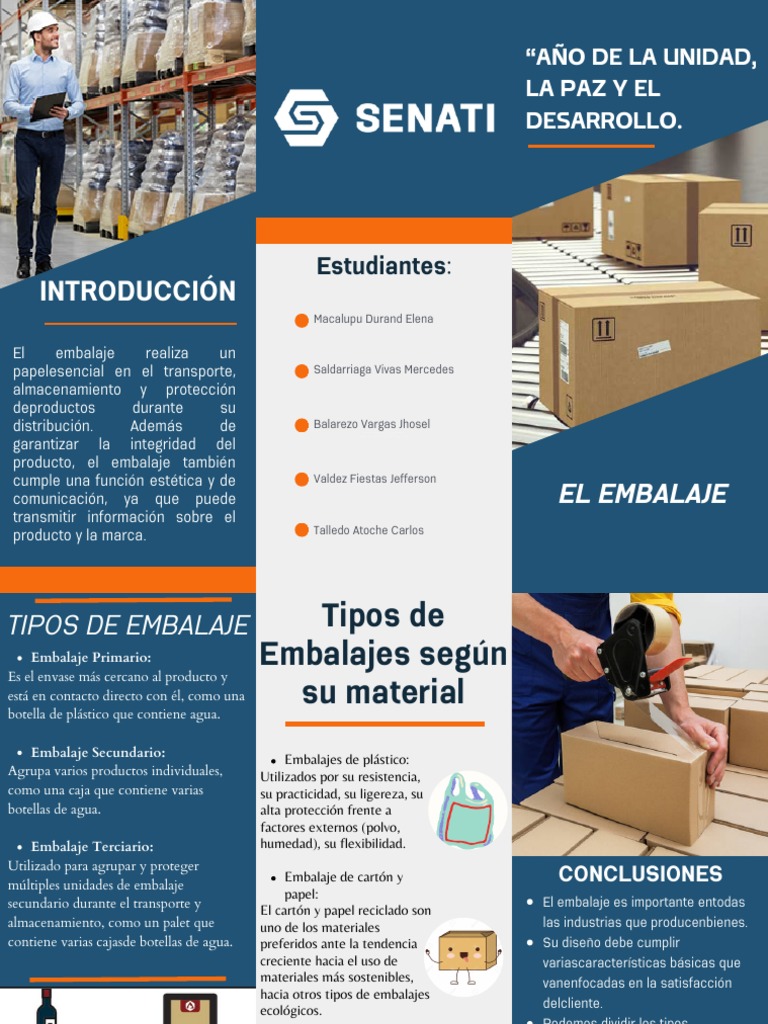 Triptico Embalaje | PDF | Cartón | Papel