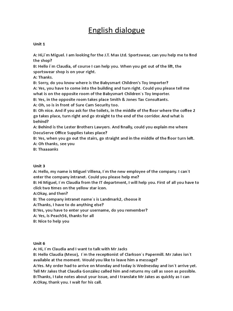 English Dialogue | PDF