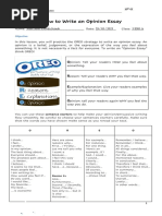 OREO Paragraph Writing Structure Scaffold - YEAR 2 | PDF