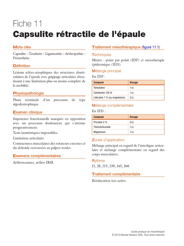 Capsulite Rétractile de L'épaule | PDF | Épidémiologie | Causes de décès
