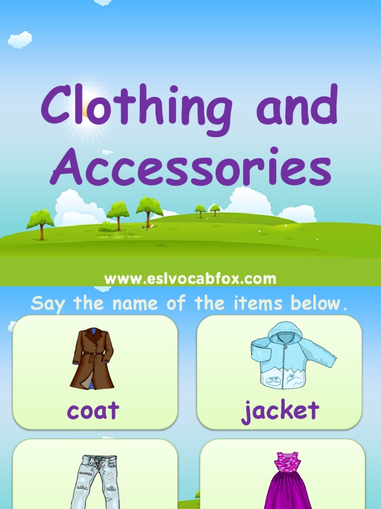 Clothing and Accessories Vocabulary List | PDF | Lifestyle