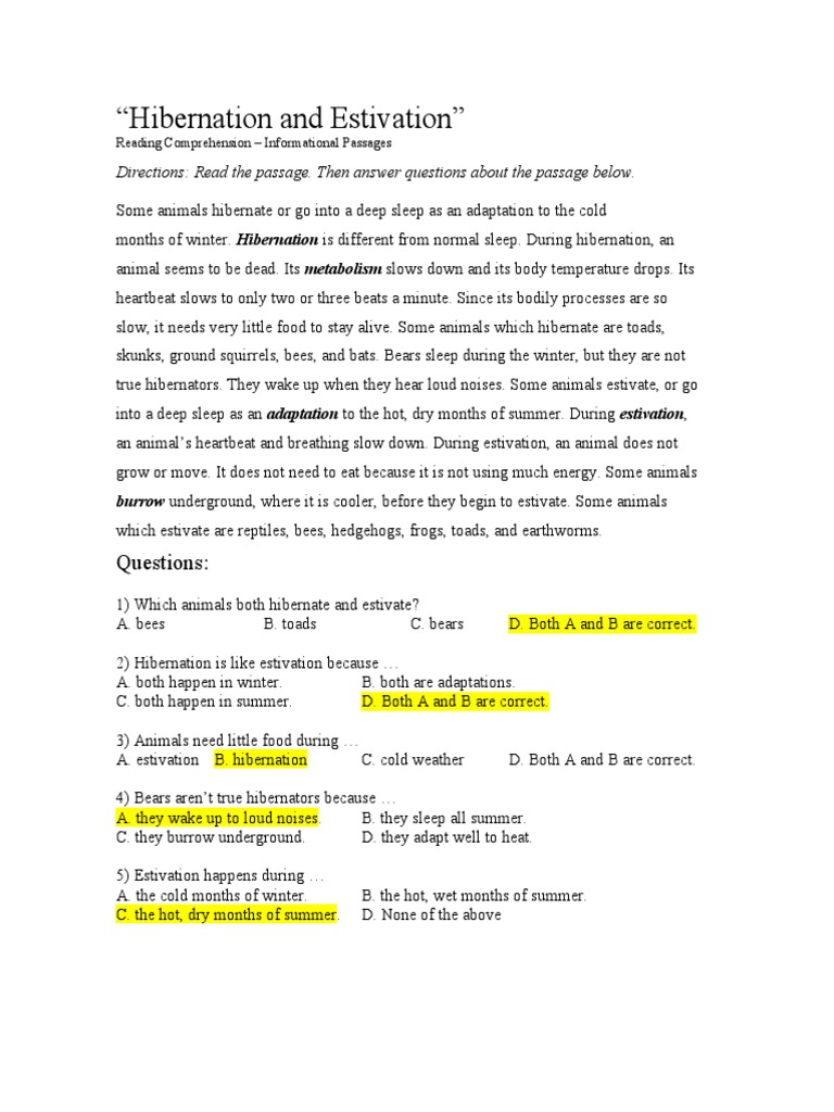 Hibernation | PDF | Thermoregulation | Organisms