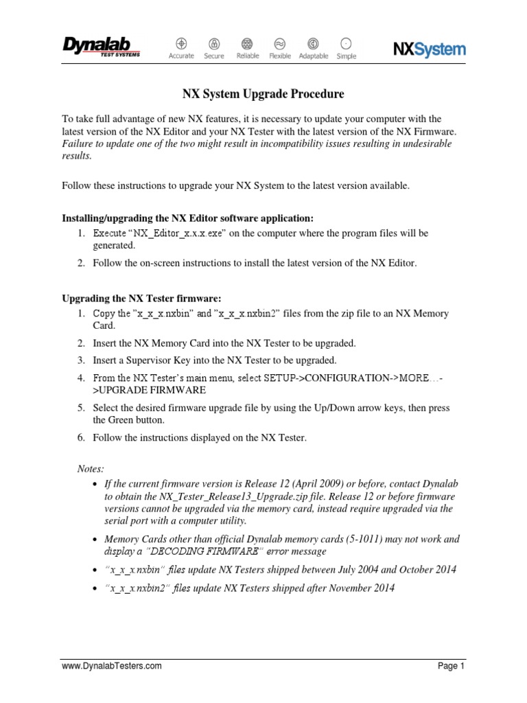 NX System Upgrade Procedure | PDF