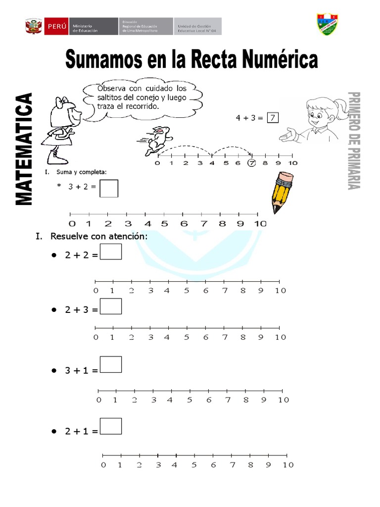Ficha Suma de Recta Numerica | PDF