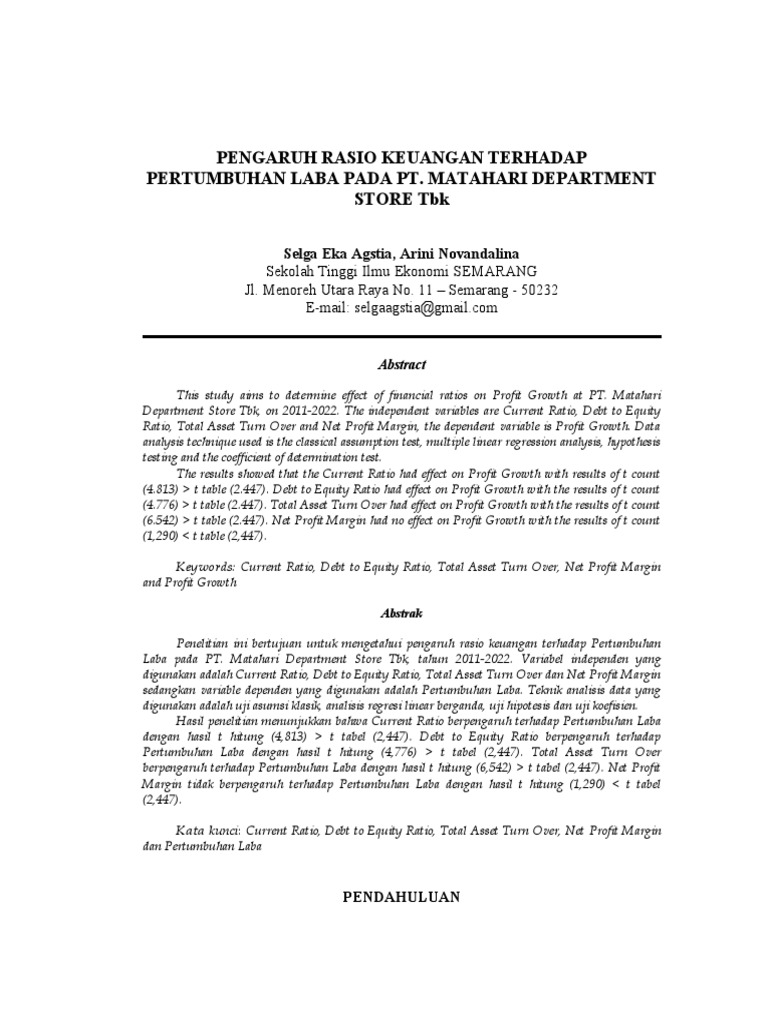 Draft Artikel Ilmiah | PDF