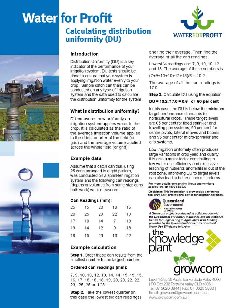5-Calculating_distribution_uniformity | PDF | Irrigation