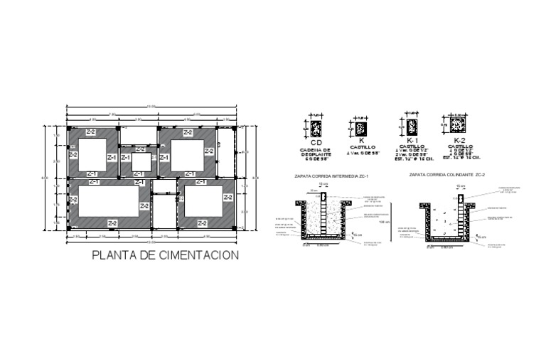 Plano Cimentacion | PDF