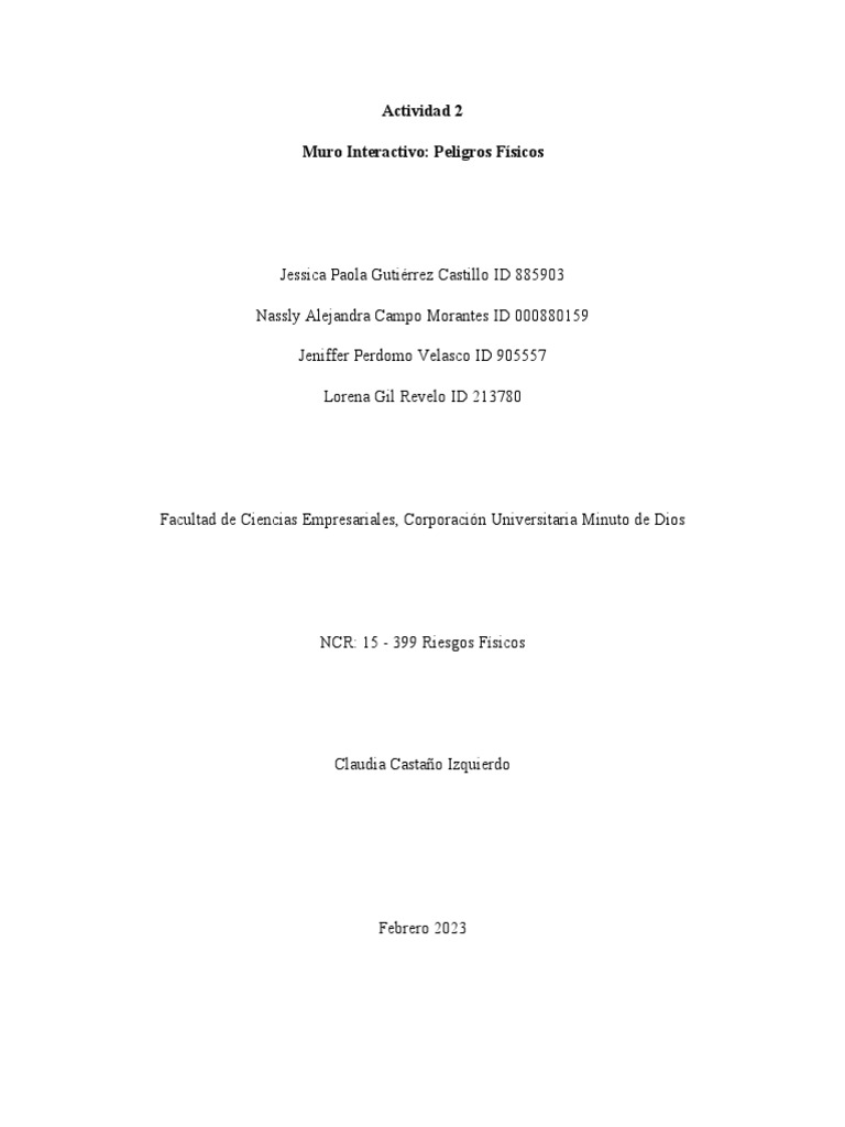 Actividad 2 - Muro Interactivo | PDF