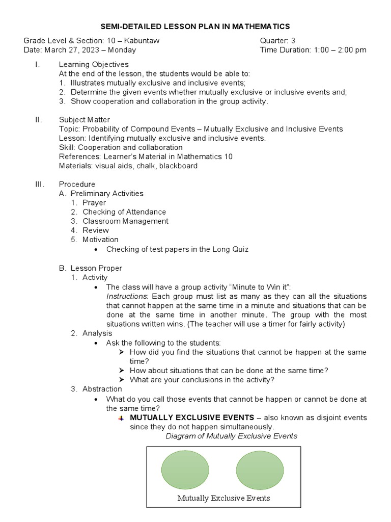SEMI-DETAILED LESSON PLAN DAY 7 Week 4 | Download Free PDF | Lesson ...
