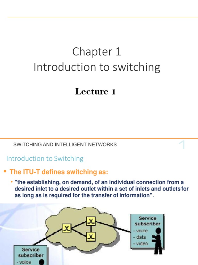 Chapter 1 Introduction To Switching | PDF | Computer Network | Telephone Exchange