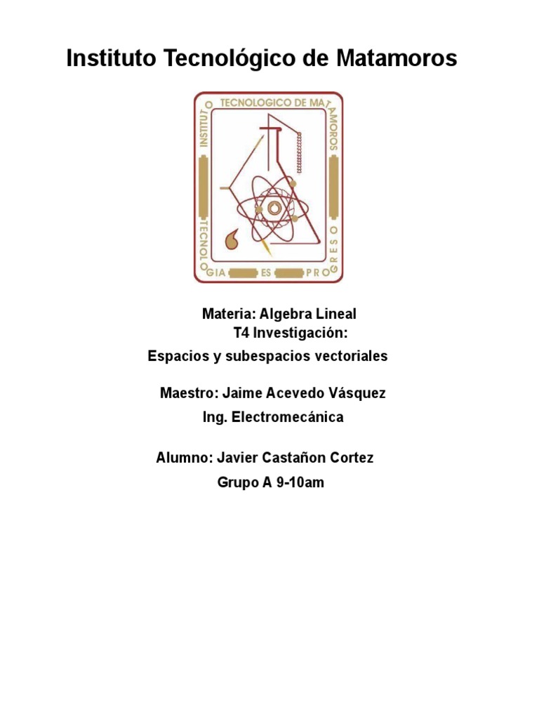 T4 Espacios y Subespacios Vectoriales | PDF | Espacio vectorial | Base (álgebra lineal)