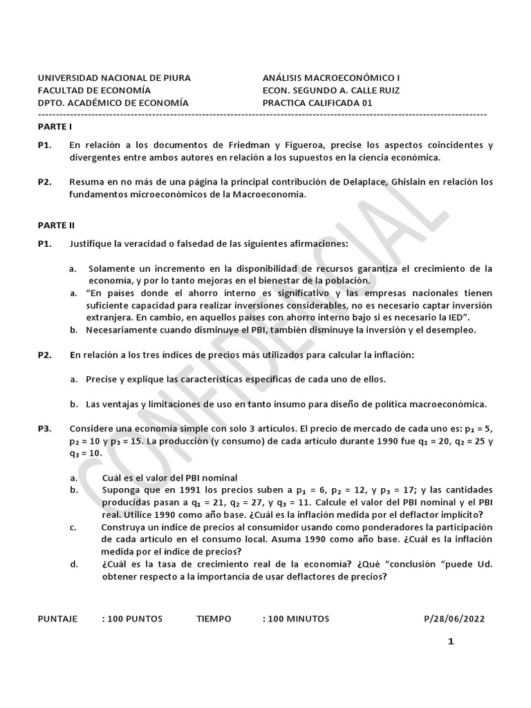 Amac1 PC01 2022 1 | PDF | Producto Interno Bruto | Inflación
