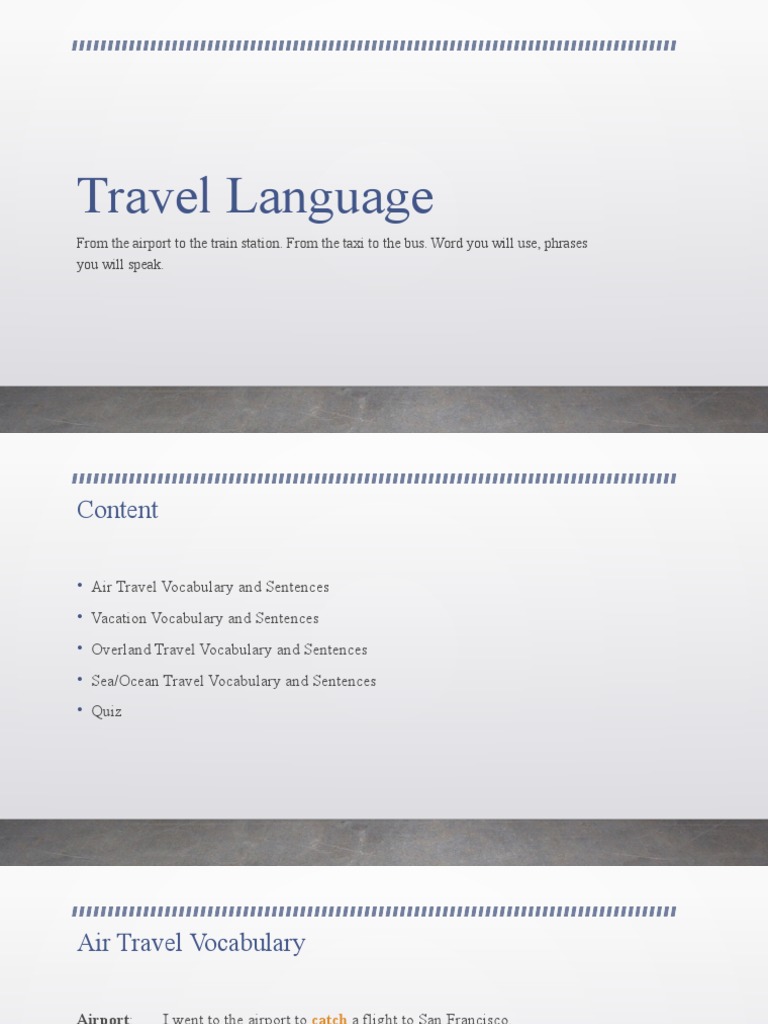 Travel Language Conversation Topics Dialogs 121519 | Download Free PDF ...