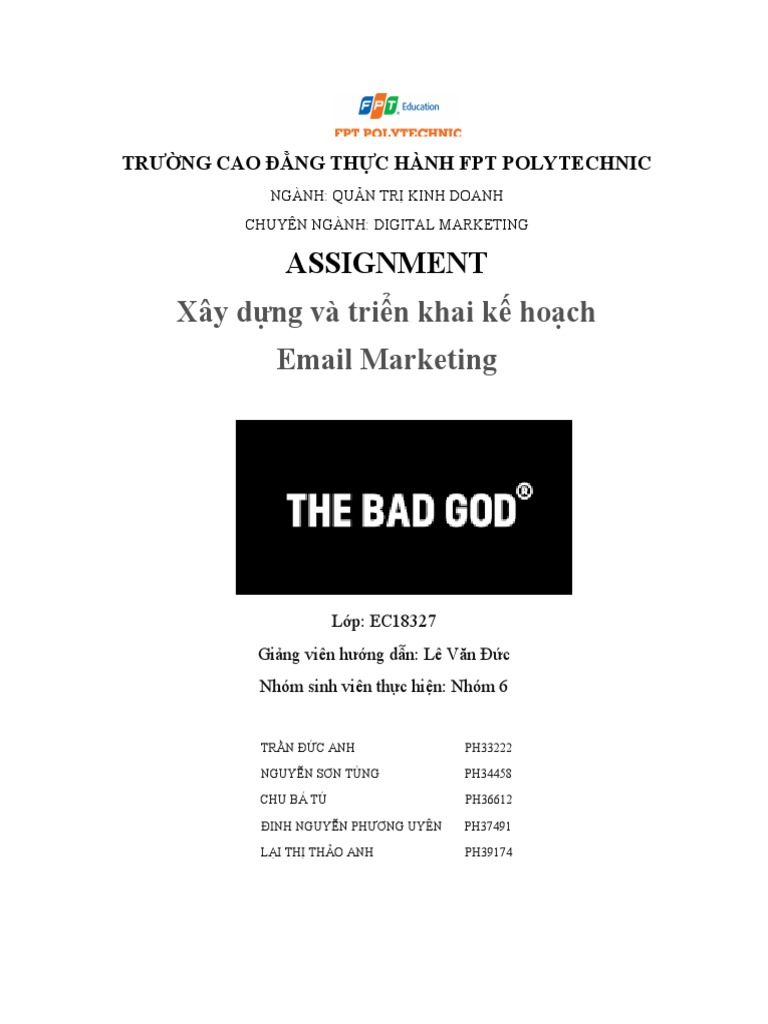 Assignment Nhóm 6 Email MKT | PDF