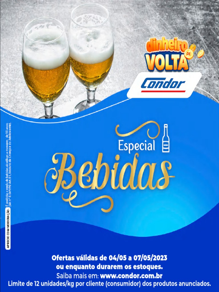 Especial Bebidas Com Dinheiro de Volta Condor. Ofertas Válidas de 04.05 A 07.05.2023 | PDF ...