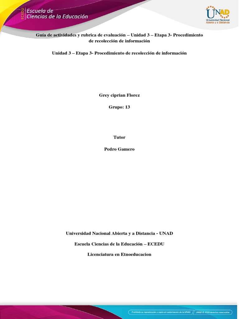 Unidad 3 - Etapa 3 - Procedimiento de Recolección de Información GREY ...