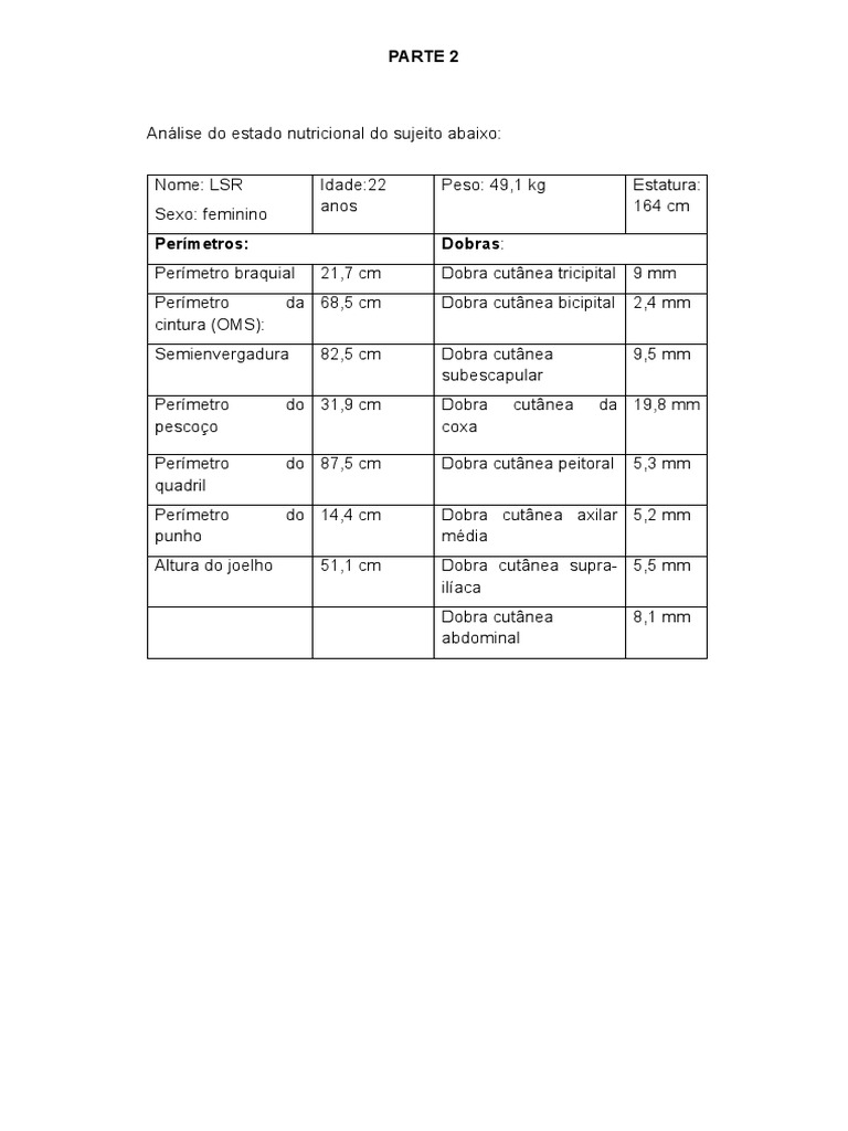 Trab 2. Parte 2 | PDF | Índice de massa corporal | Obesidade