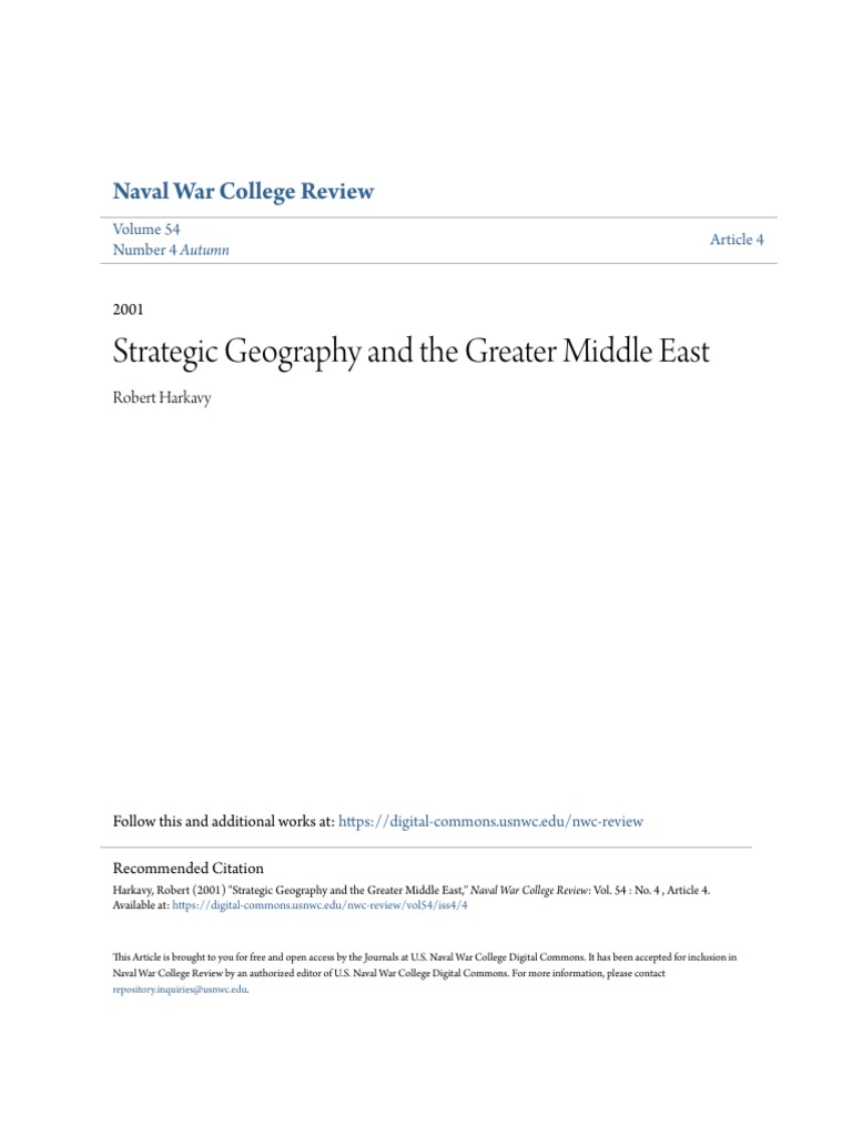 Strategic Geography of the Greater Middle East | PDF | Geopolitics ...