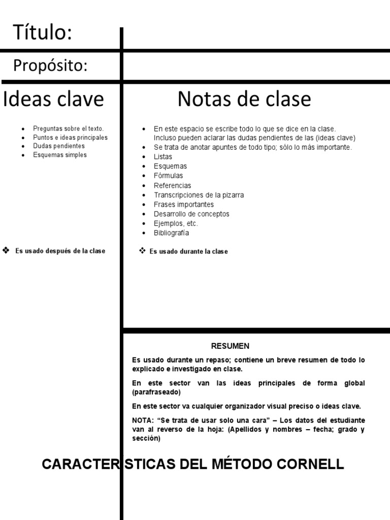 Metodo Cornell | PDF
