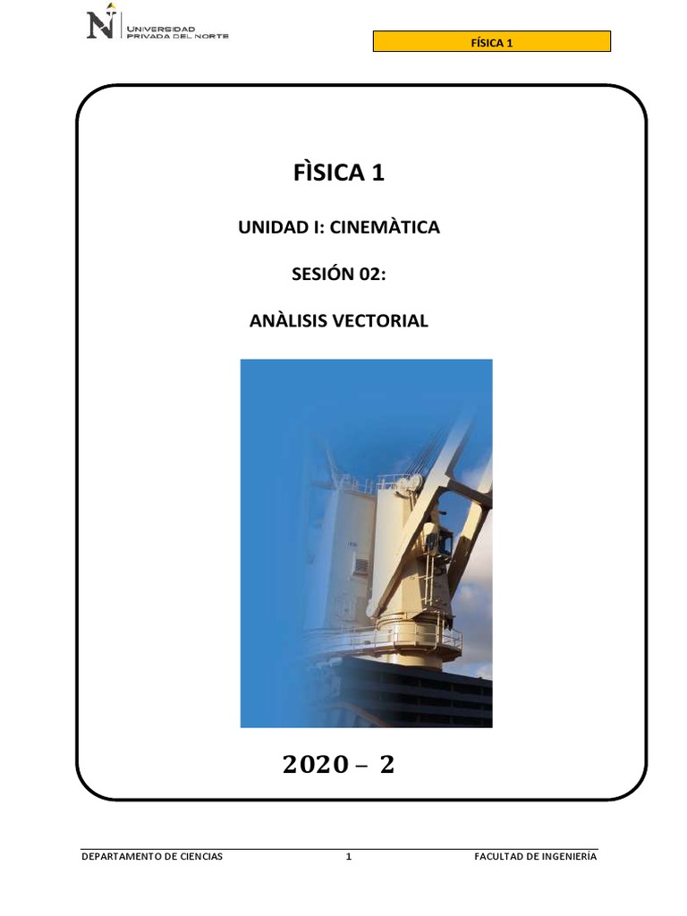 F1 - S02 - HT - Analisis Vectorial | PDF | Vector Euclidiano | Mecanica clasica