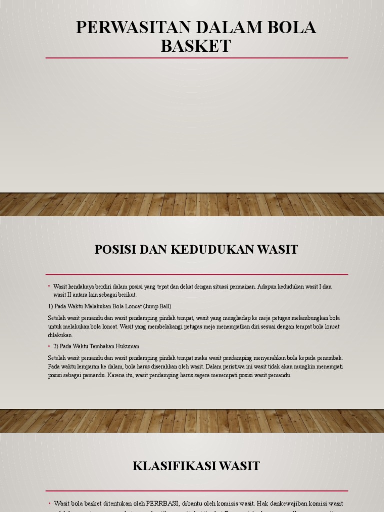 Materi Perwasitan Bola Basket | PDF