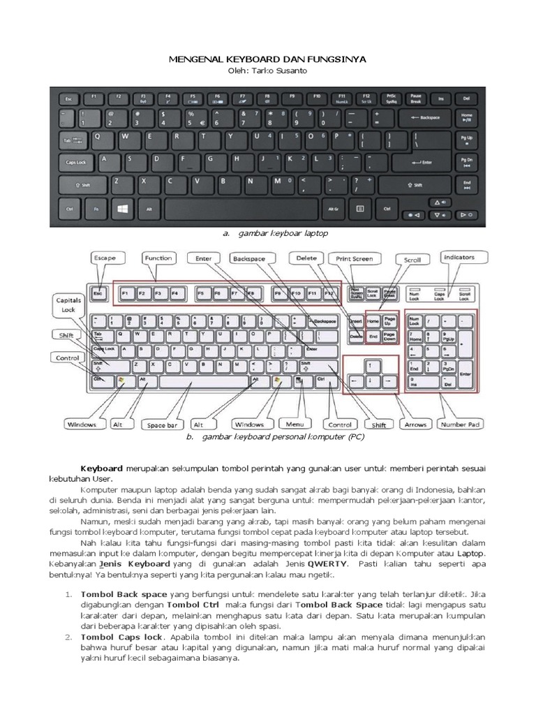 Mengenal Keyboard Dan Fungsinya | PDF