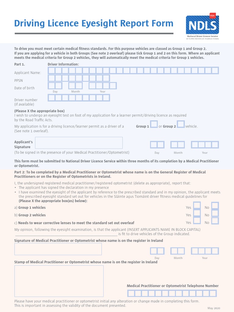 NDLS Eyesight Report MAY 13th 2020 - WEB | PDF | Visual Acuity | Driver ...