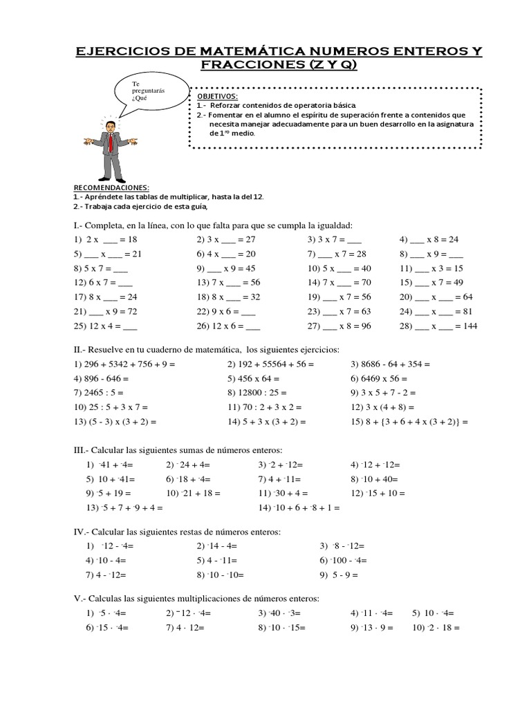 Operatoria en Z y en Q | PDF | Matemáticas | Aritmética