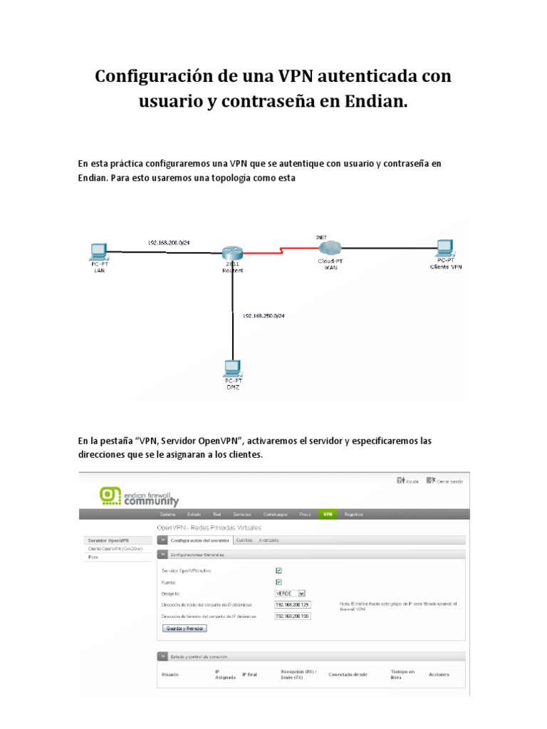Configuración de VPN en Endian con OpenVPN | PDF | Red privada virtual ...