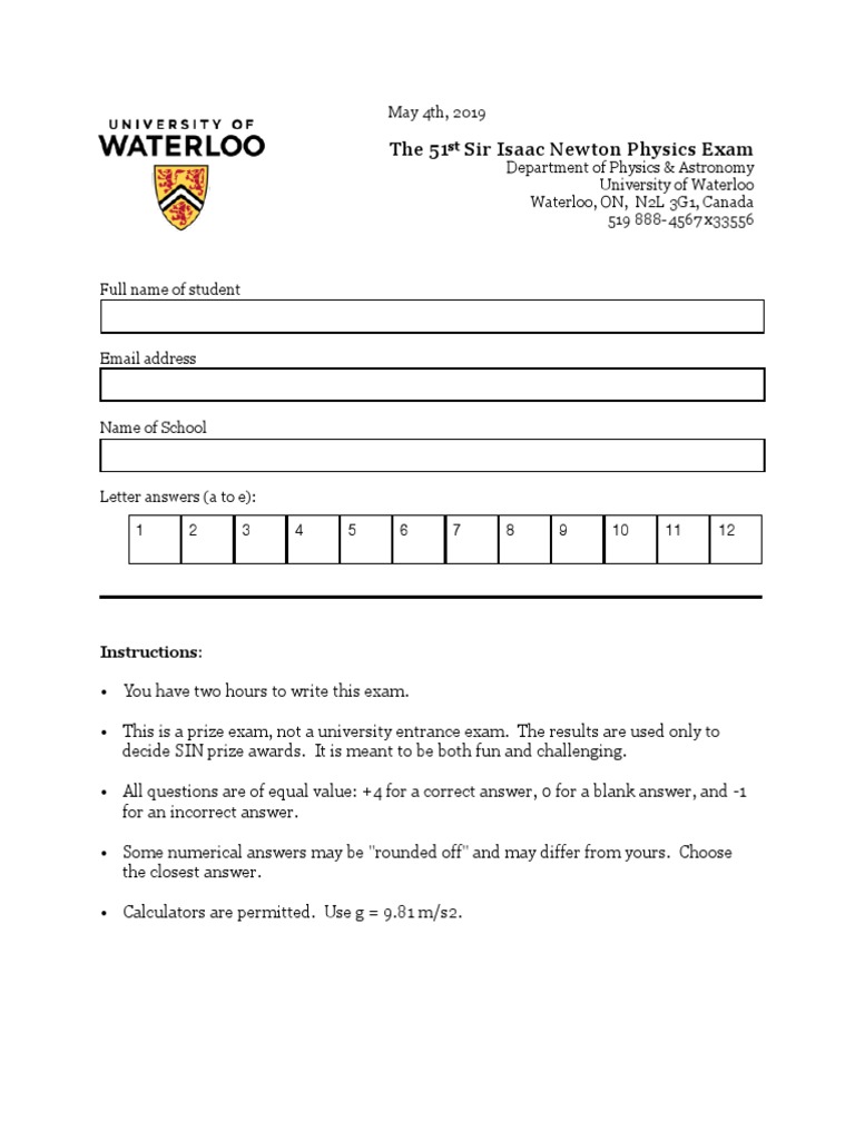 SIN2019 - Questions & Solution | PDF