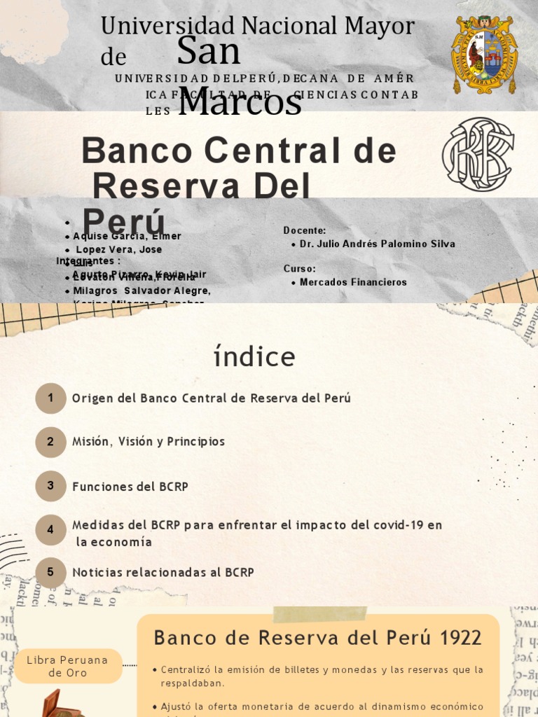 Banco Central Reserva Del Peru | Descargar gratis PDF | Bancos ...