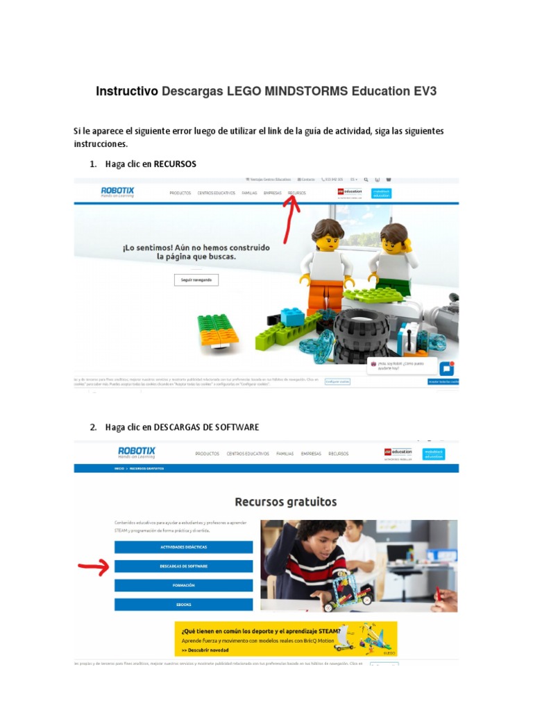 Instructivo Descargas LEGO MINDSTORMS Education EV3 (1) | PDF