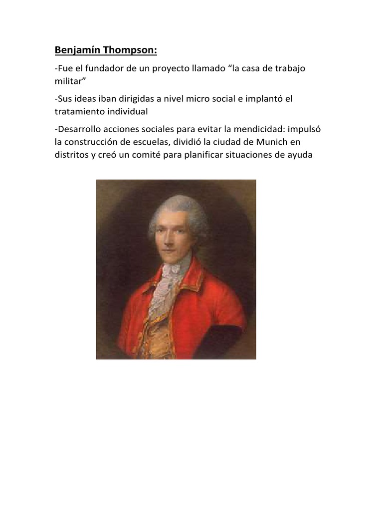 Benjamín Thompson | PDF | Ciencias sociales