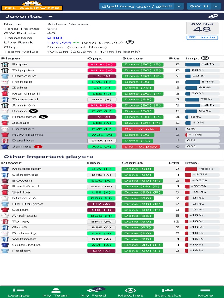 Fpl Gameweek Live Manager Dashboard 8 Pdf
