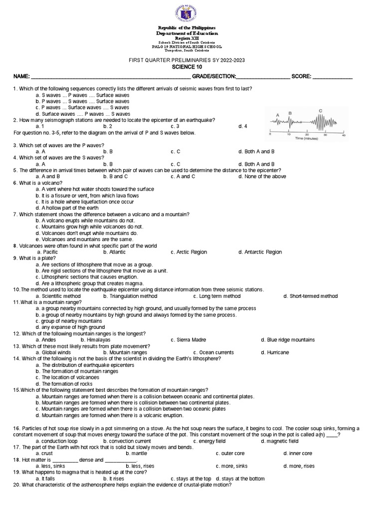 Science 10 | PDF | Plate Tectonics | Earth Sciences