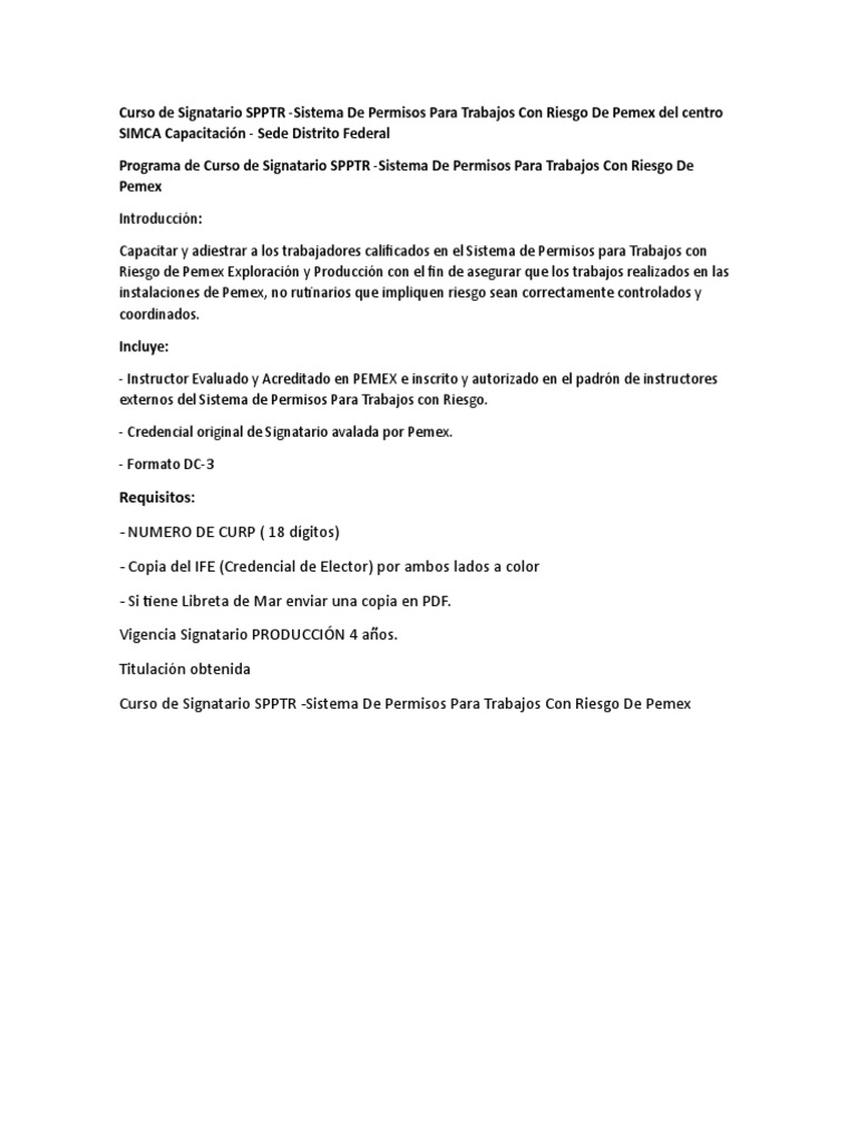 Curso de Signatario SPPTR | PDF