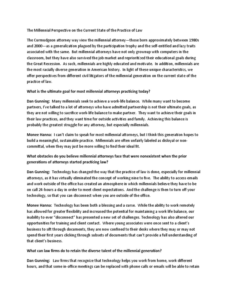 ABA Millennial Article | Download Free PDF | Millennials | Communication