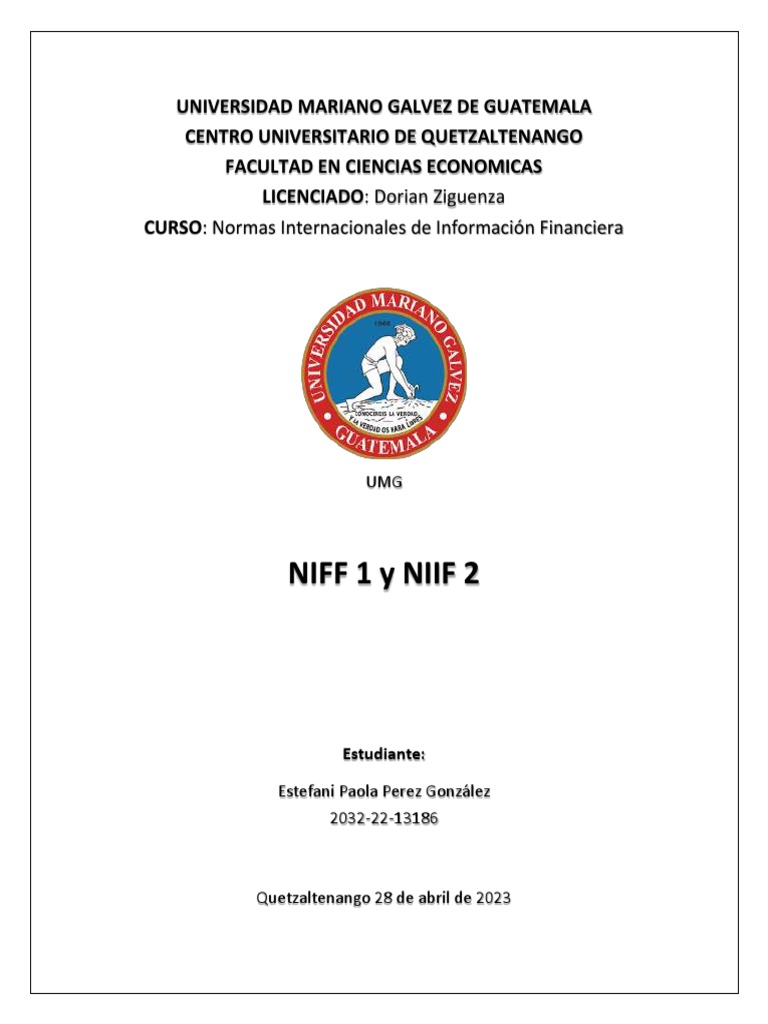 NIIF 1 y NIIF 2 | PDF | normas internacionales de INFORMACION ...